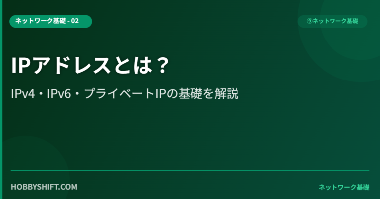 IPアドレスとは？IPv4・IPv6・プライベートIPとパブリックIPの基礎を解説 - HOBBYSHIFT